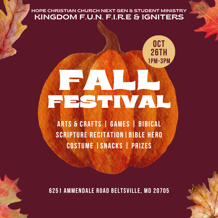 FAMILY LIFE MINISTRY FALL FESTIVAL - Hope Christian Church